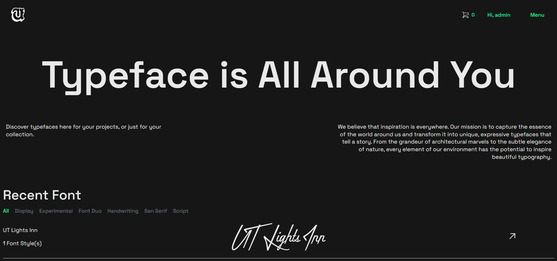 Universitype - Typeface is All Around You